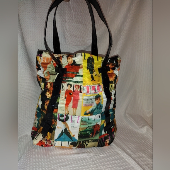 Elle | Bags | Vintage Elle Stylish Magazine Print Tote Bag | Poshmark